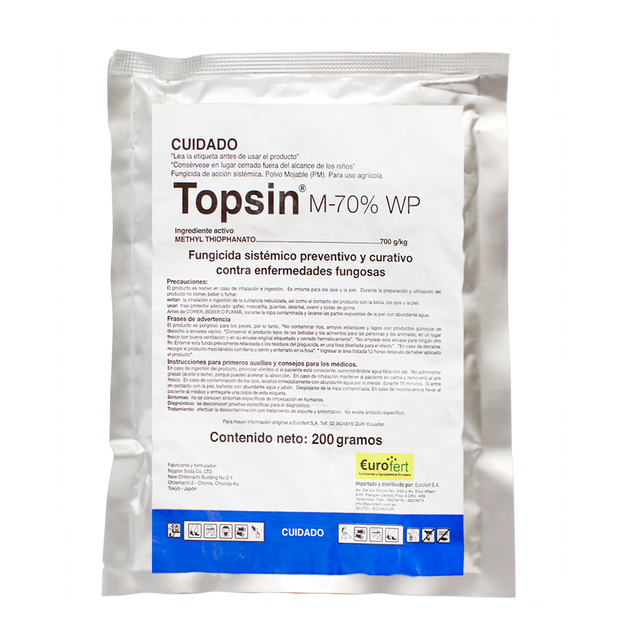 TOPSIN 70WP fungicida sistémico: protección eficaz en cultivos.