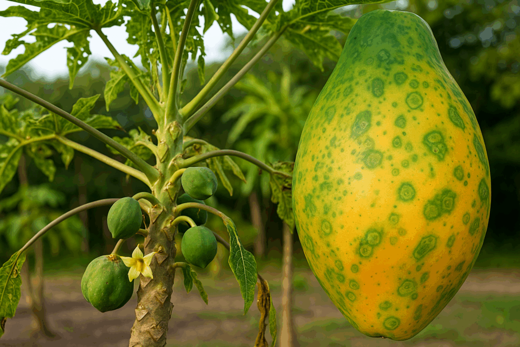 Cómo reconocer y manejar el papaya ring spot virus en papaya
